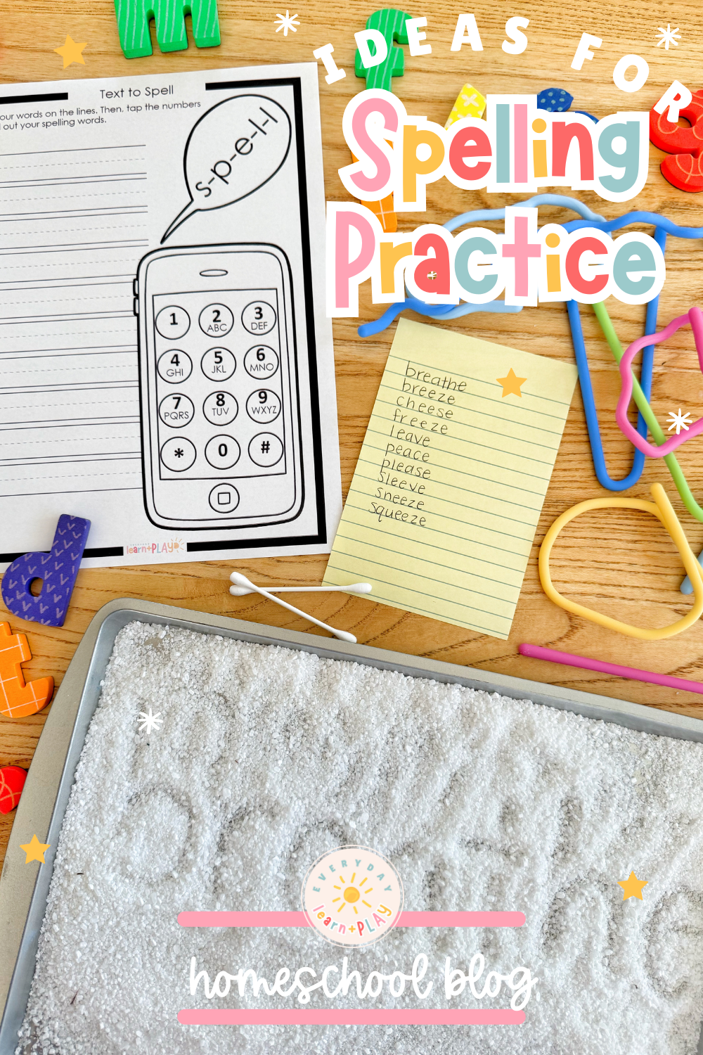 A Few Fun Spelling Ideas – Everyday Learn + PLAY