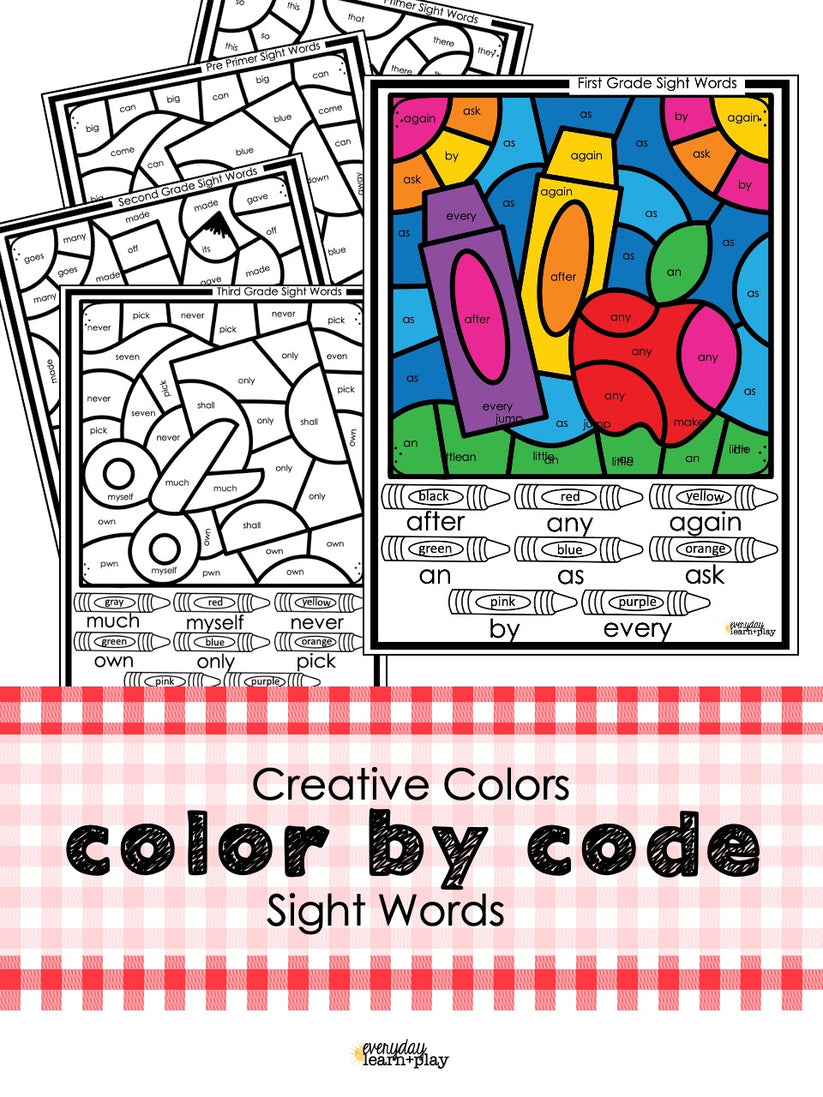 Color by Code Sight Words - Creative Colors – Everyday Learn + PLAY