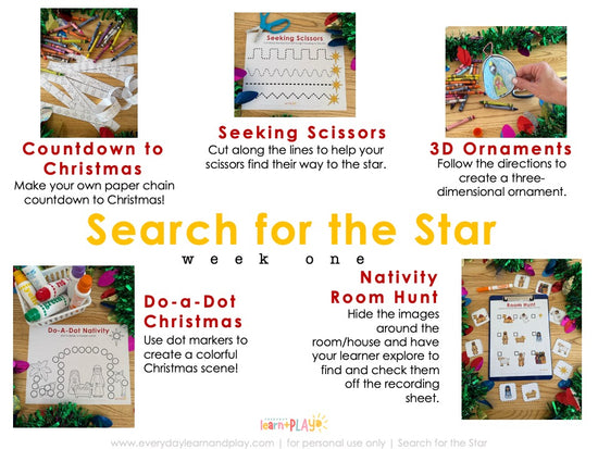 Search for the Star Learn + PLAY Calendar – Everyday Learn + PLAY