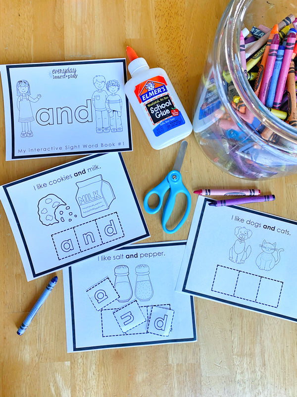 Pre-Primer Interactive Sight Word Mini Books – Everyday Learn + PLAY