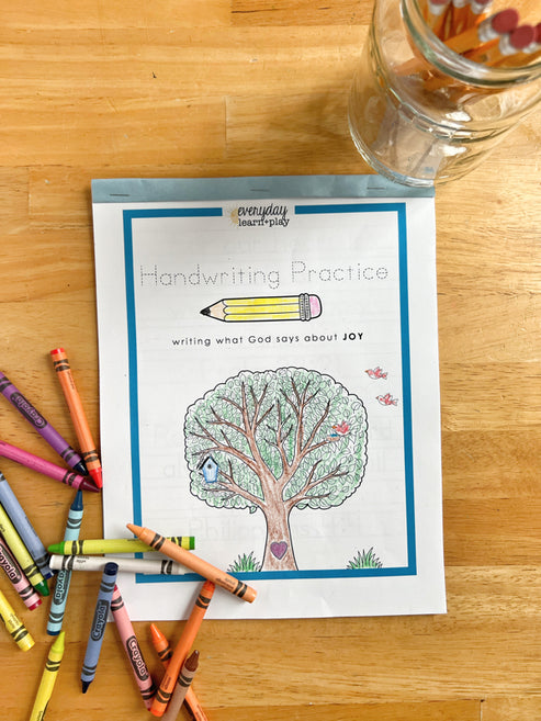 Handwriting Practice - Scriptures on JOY – Everyday Learn + PLAY