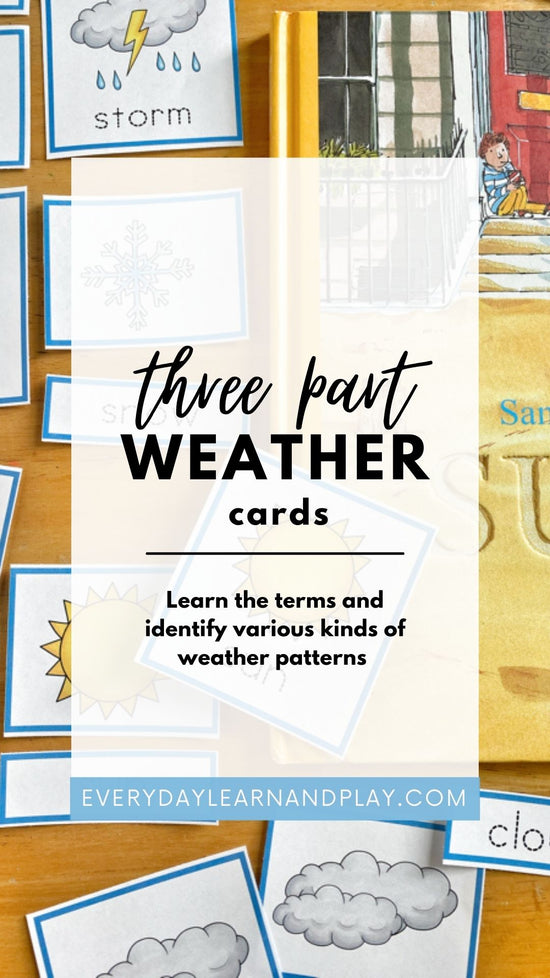 Weather 3 Part Cards – Everyday Learn + PLAY